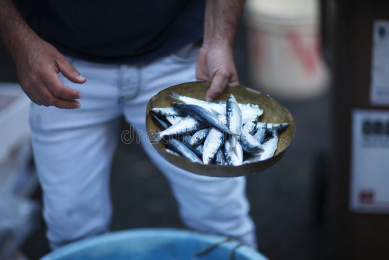 A Merchant in the Fish Market Stock Image - Image of trade, morning ...
