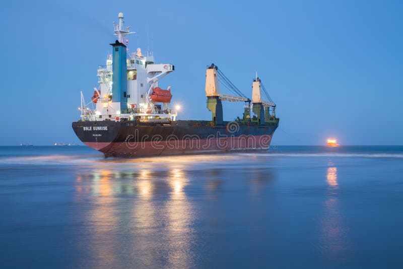 Merchant Ship editorial image. Image of freighter, cliff - 26907440