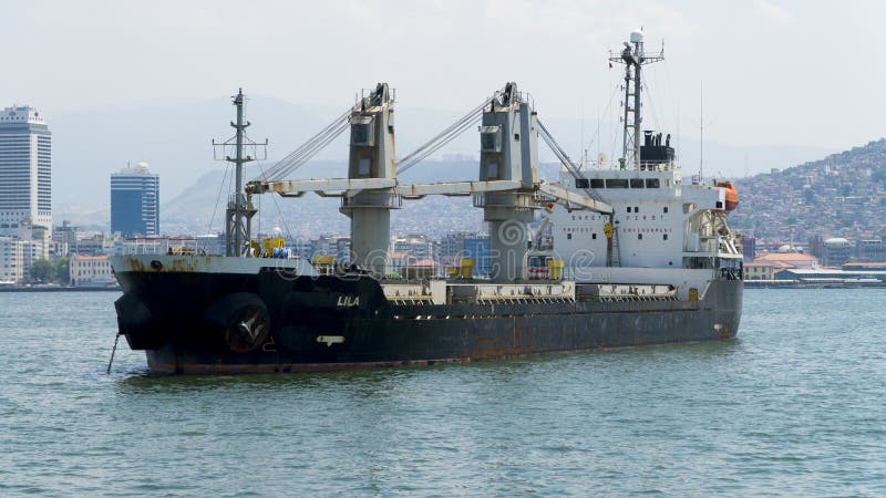 Merchant ship on sea editorial photography. Image of merchant - 91931087