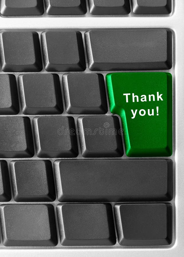Merci, Sur Le Fond De Clavier D'ordinateur Illustration Stock ...
