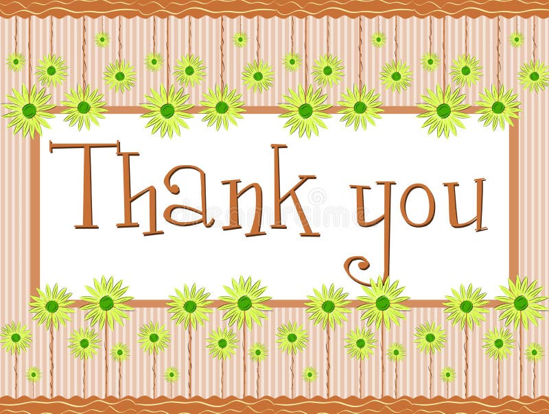 Merci Bannière Avec L'imagination Florale Illustration de Vecteur ...