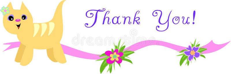 Merci chat illustration de vecteur. Illustration du remerciez - 13281489