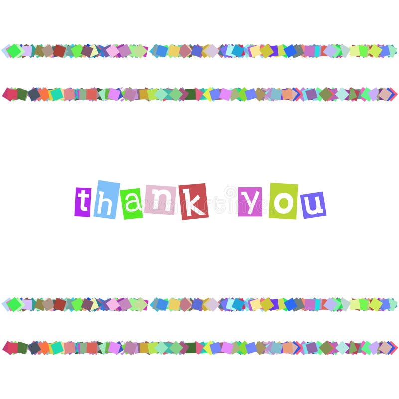 Merci colorer la carte illustration de vecteur. Illustration du ...