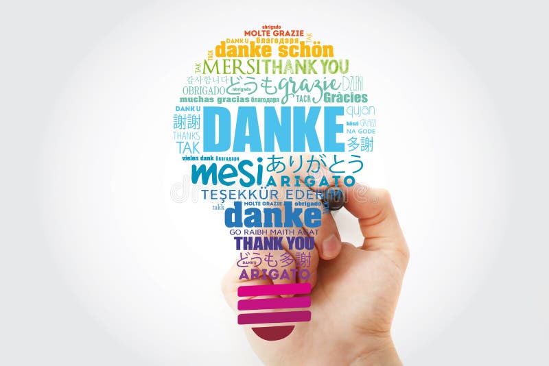 Merci Danke En Nuage Allemand De Mot Dampoule Dans Différentes Langues