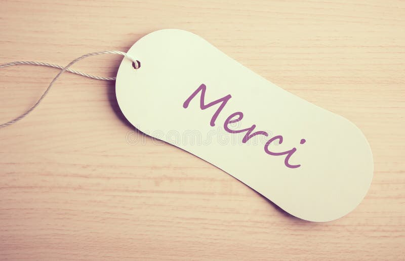 Label on Ice with Grazie Means Thank You Stock Photo - Image of ...