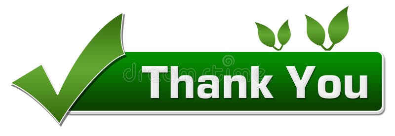 Merci Les Feuilles Vertes Tick Mark Illustration Stock - Illustration ...
