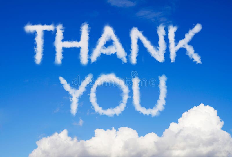 Merci message de ciel illustration stock. Illustration du nuage - 55201092