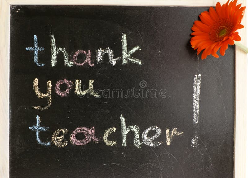 Merci Texte De Professeur Sur Les Notes Collantes Sur Le Bureau Image ...