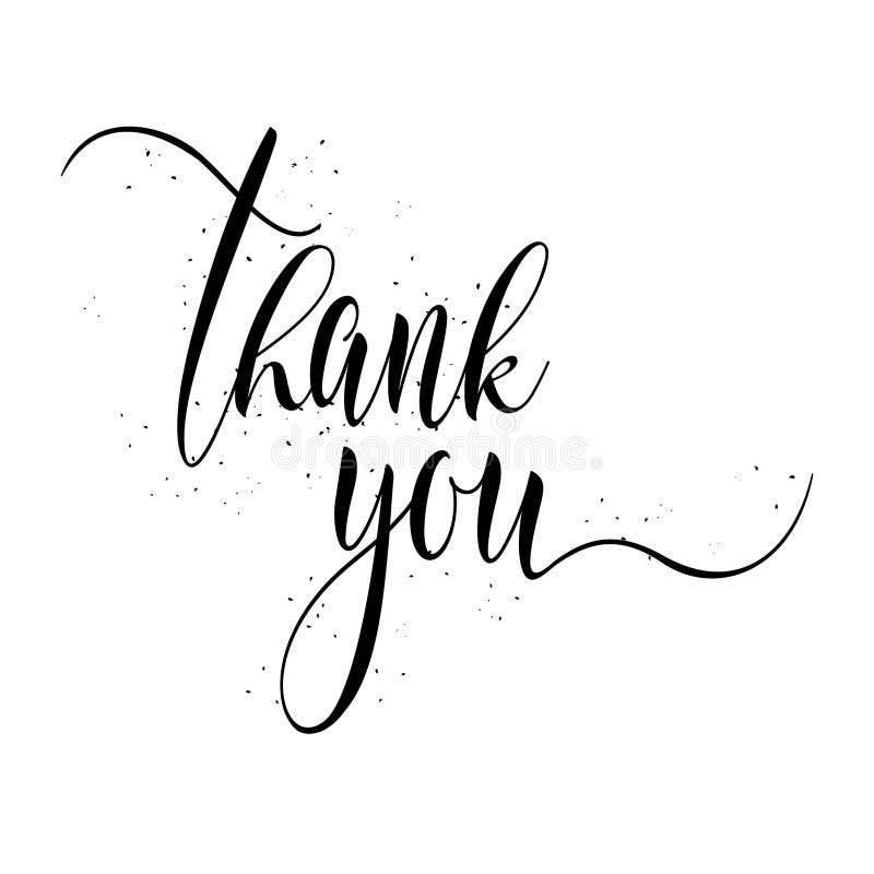 Merci Signe De Calligraphie Illustration de Vecteur - Illustration du ...
