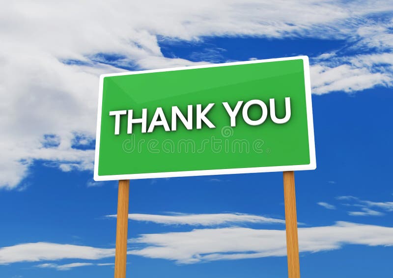 Merci panneau routier vert illustration stock. Illustration du ...