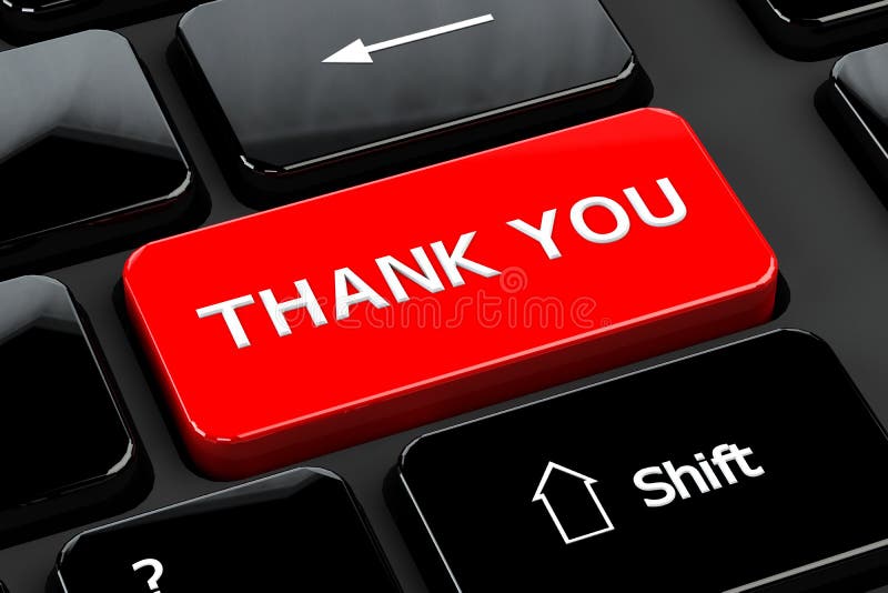 Merci, Sur Le Fond De Clavier D'ordinateur Illustration Stock ...