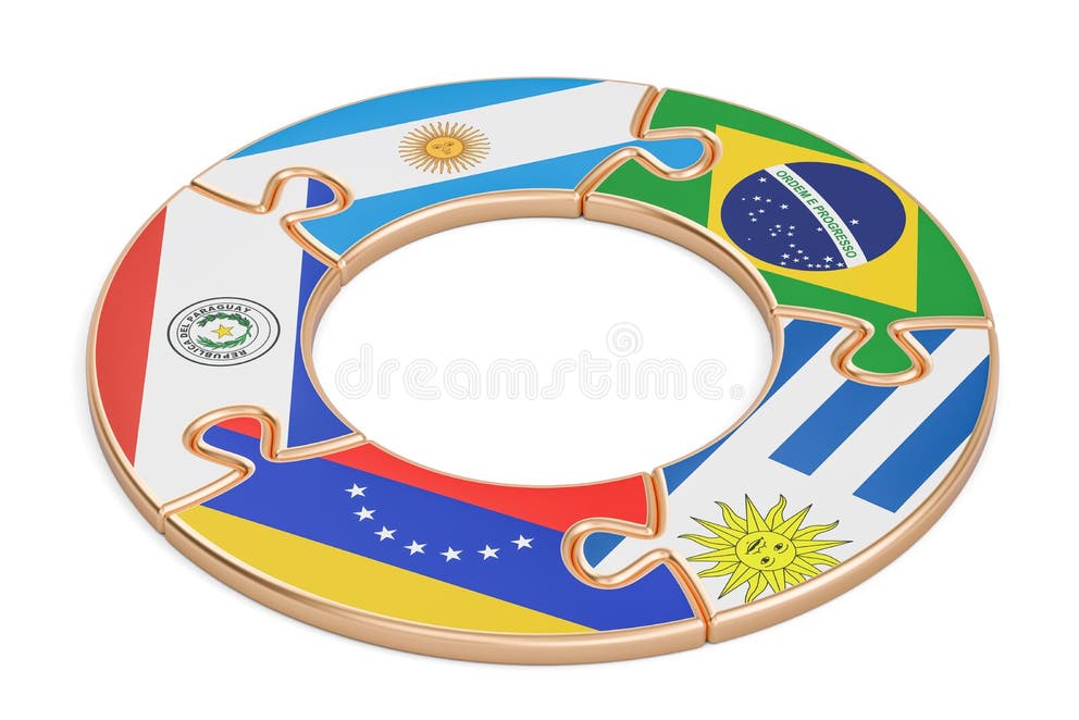 Mercosur Concept, 3D Rendering Stock Illustration - Illustration of ...