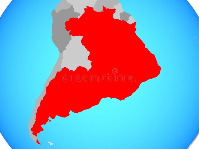 Mercosur memebers on map stock illustration. Illustration of globe ...