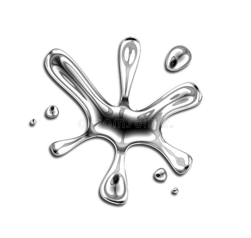 Liquid mercury levitation stock illustration. Illustration of ...