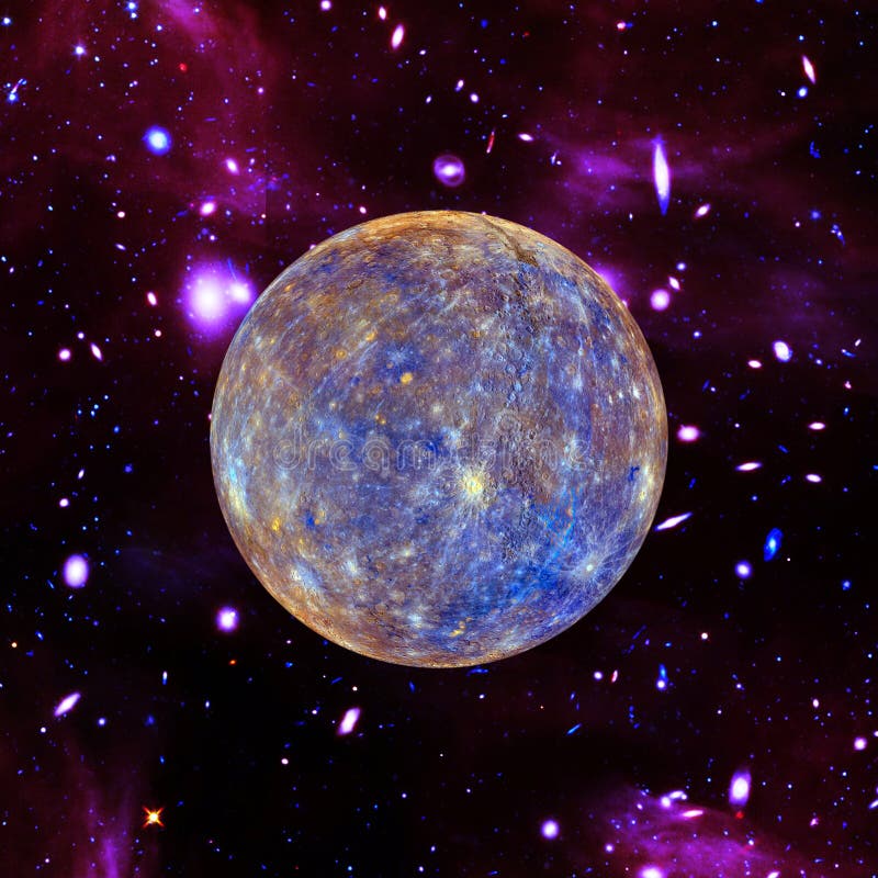 Mercury in Color. the Elements of this Image Furnished by NASA Stock ...
