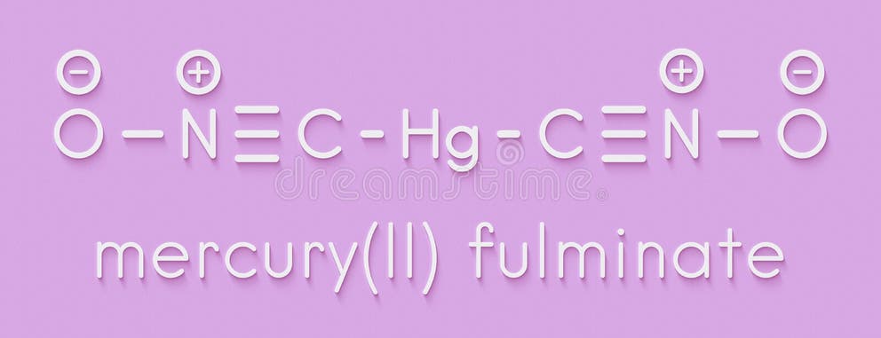 Mercury Fulminate Primary Explosive Molecule. Skeletal Formula. Stock ...