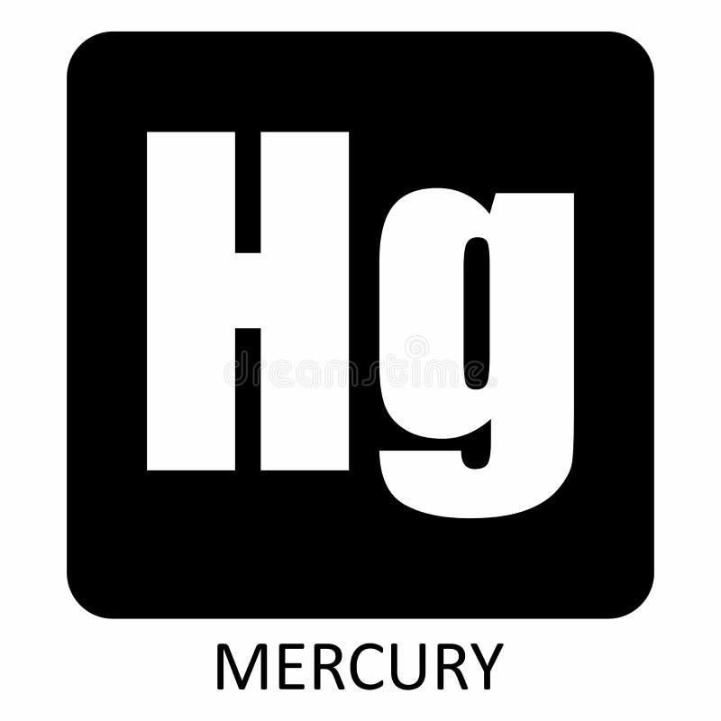 Mercury Hg, Element Symbol From Periodic Table Series Stock ... Mercury Hg, Element Symbol From Periodic Table Series Stock ...
