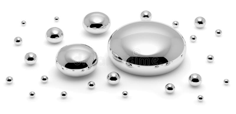 Mercury metal drops stock illustration. Illustration of chemical - 66388405