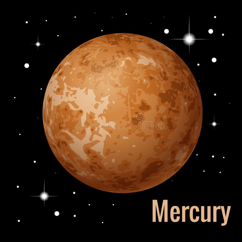Mercury Planet 3d Vector Illustration. High Quality Isometric Solar ...