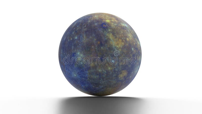 Mercury Planet Enhanced Color Stock Illustration - Illustration of ...
