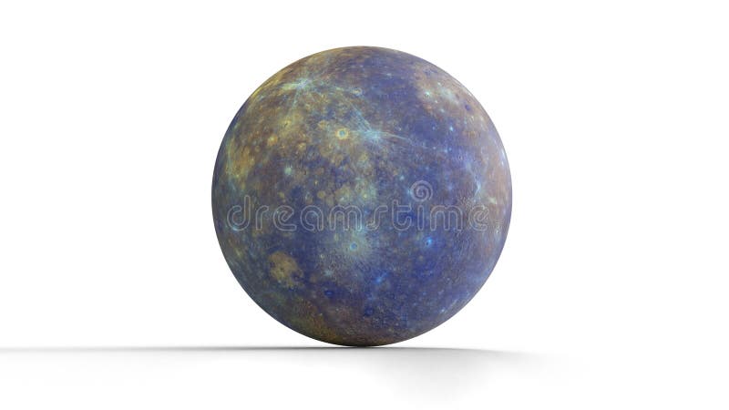 Mercury Planet Enhanced Color Stock Illustration - Illustration of ...