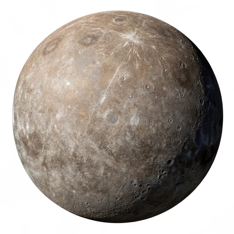 Mercury Planet Isolated on White Background Stock Illustration ...