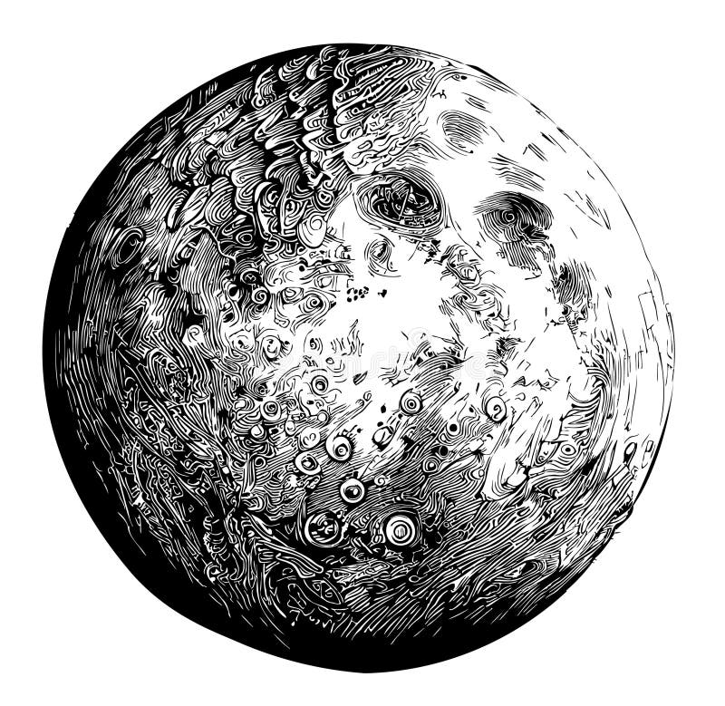 Mercury Planet Hand Drawn Sketch Vector Illustration Stock Photo ...
