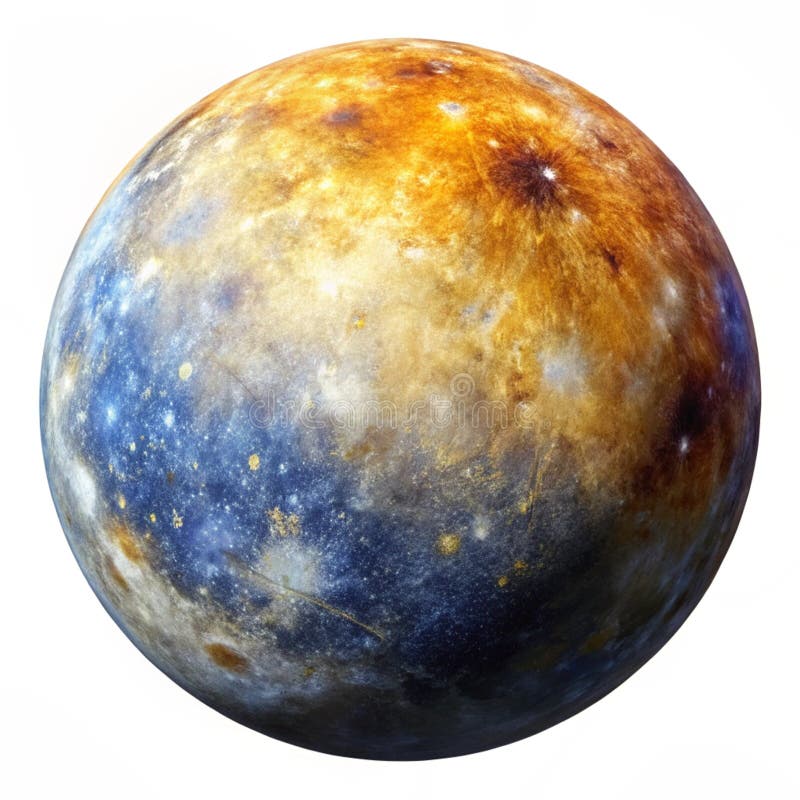 Mercury Planet Isolated on White Background Stock Illustration ...