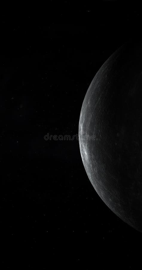 Mercury Planet in the Outer Space. 3d Render Stock Illustration ...