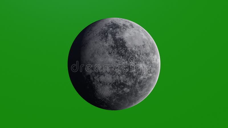Mercury Planet Rotating in the Outer Space. Green Screen Stock Footage ...