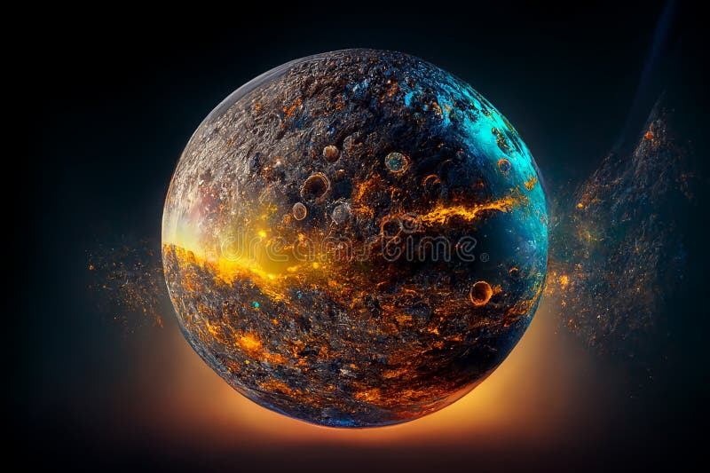 Mercury a Planet in the Solar System Stock Illustration - Illustration ...