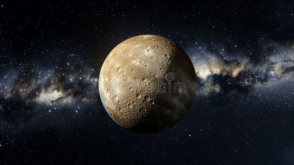 Mercury Planet in Space Realistic 3D Render Stock Illustration ...