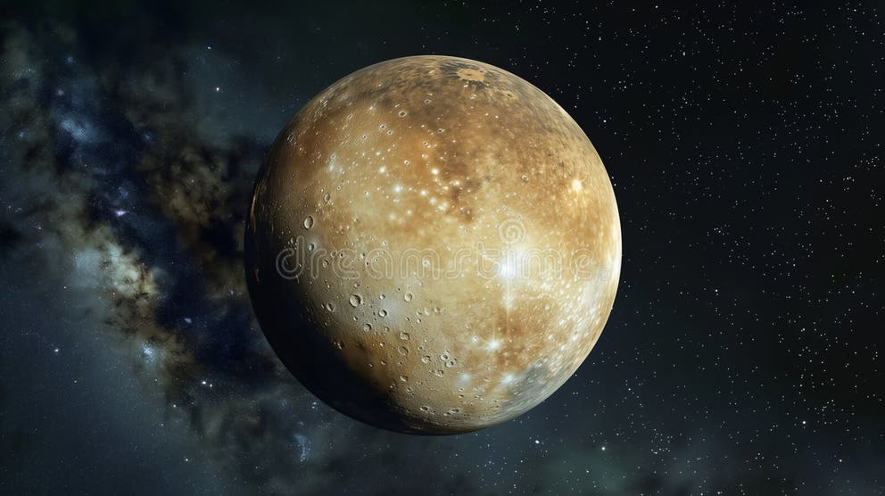 Mercury Planet in Space Realistic 3D Render Stock Illustration ...