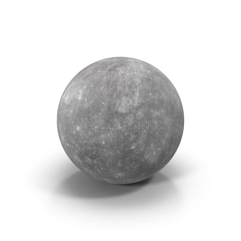 Mercury Planet on White. 3D Illustration Stock Illustration ...