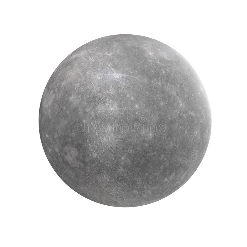 Mercury Planet on White. 3D Illustration Stock Illustration ...