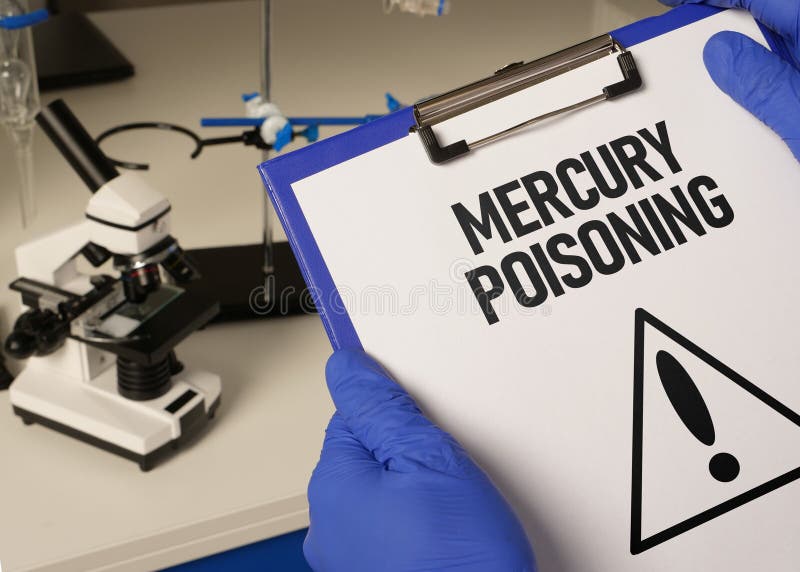 Mercury Poisoning is Shown Using the Text Stock Photo - Image of poison ...