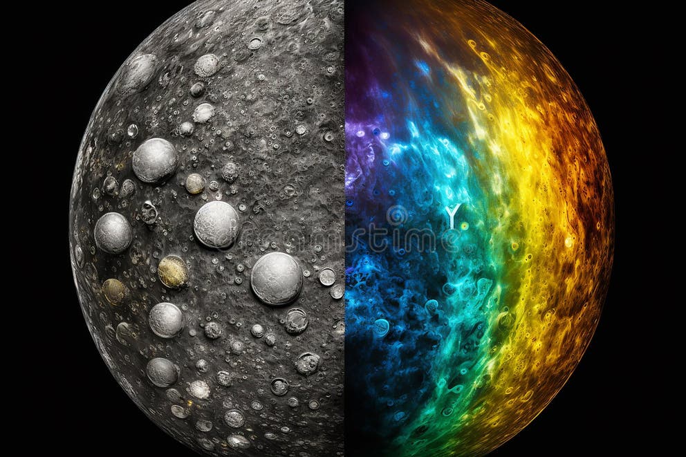 Mercury Retrograde. the Planet Mercury in Outer Space Stock ...