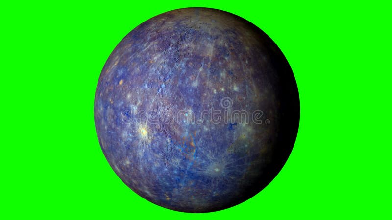 Mercury Rotating on a Star Backgrund. Loopable Stock Video - Video of ...