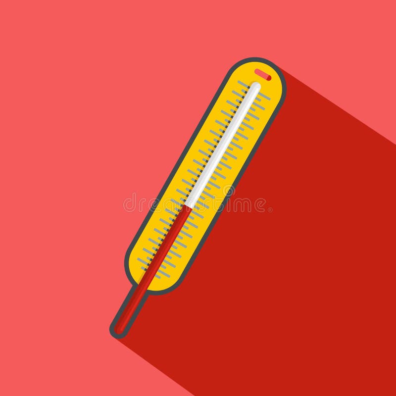 Mercury Thermometer Icon, Flat Style Stock Vector - Illustration of ... Mercury Thermometer Icon, Flat Style Stock Vector - Illustration of ...