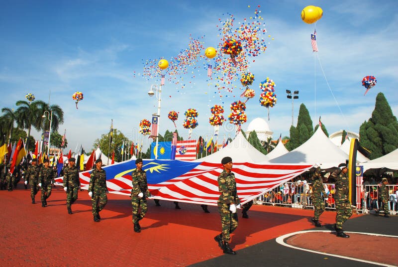 Merdeka Celebration editorial stock photo. Image of marching - 7282863