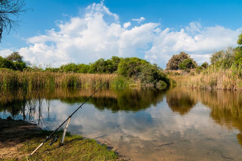 Mere stock photo. Image of tree, water, silence, clouds - 27009308