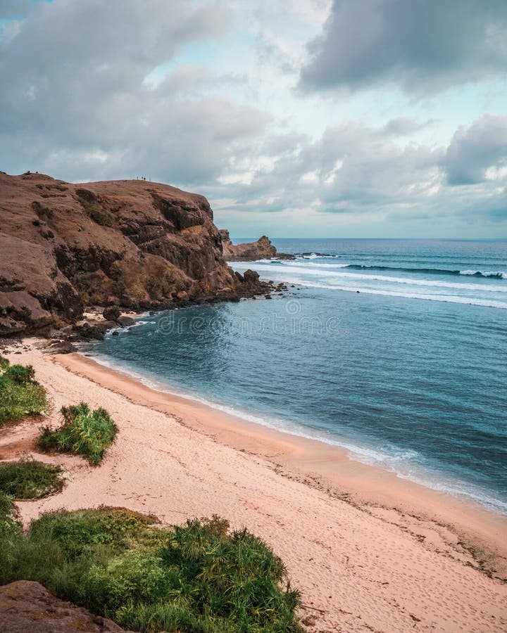 Merese hill lombok sunset stock photo. Image of cliff - 207506442