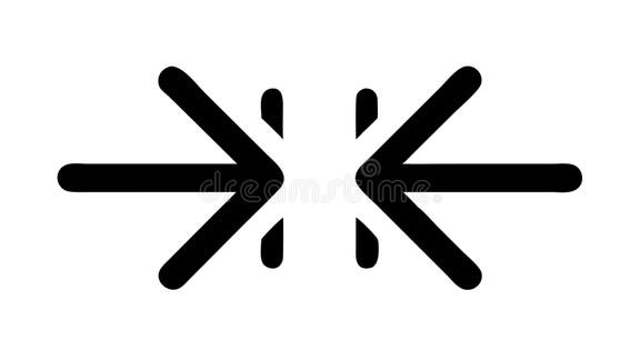 Merge Arrows Icon. Converging Elements or Combining Data, Vector Design ...