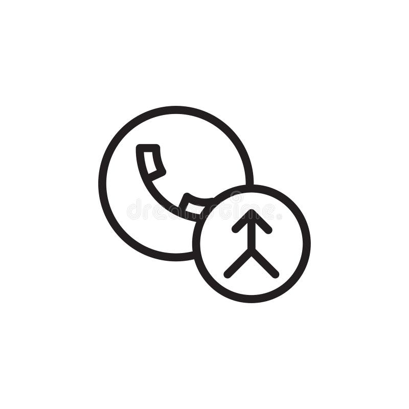 Merge Call Icon Outline Vector for Web Ui Stock Vector - Illustration ...