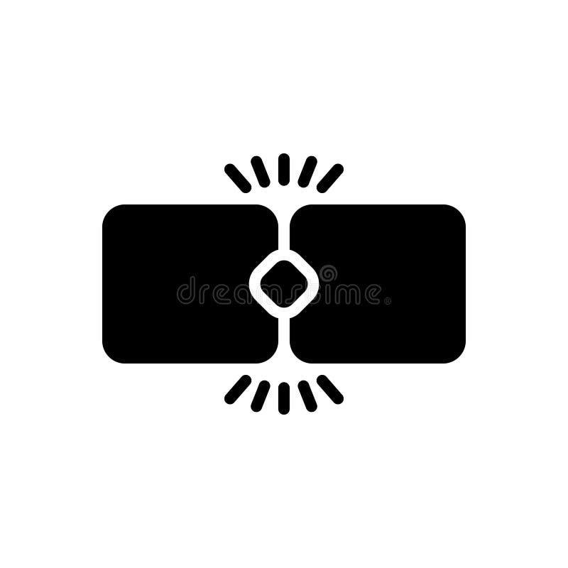 Black Solid Icon for Merge, Combination and Mix Stock Vector ...