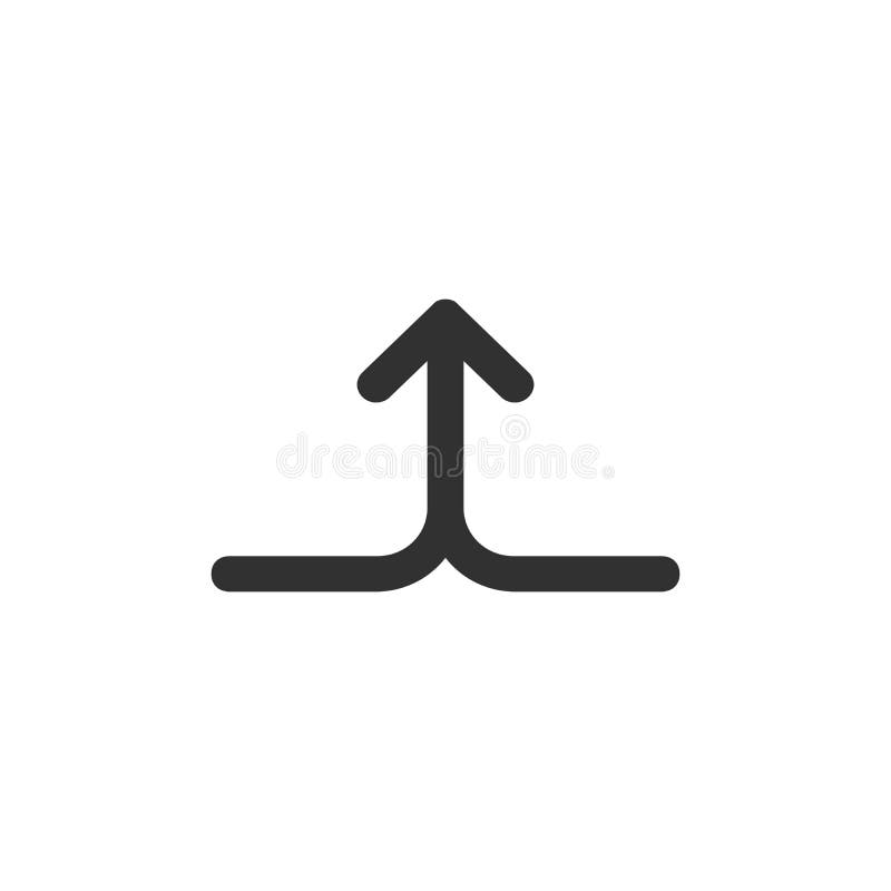 Merge Join Arrows Up Linear Icon, Vector Illustration Isolated on White ...