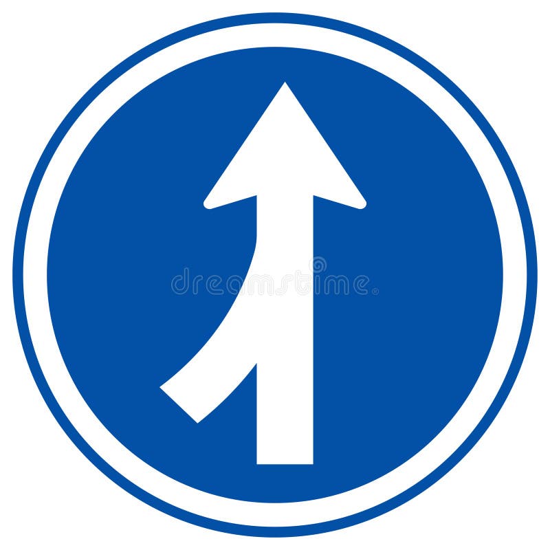 Lane Merge Sign Stock Illustrations – 217 Lane Merge Sign Stock ...