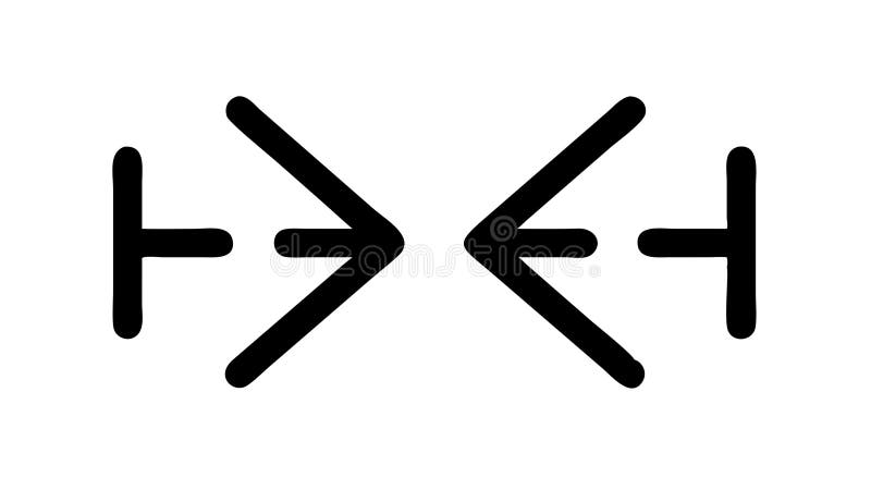 Merge and Separate Arrows Icon, Data Flow and Directional Control, Vector Design Generative AI ...