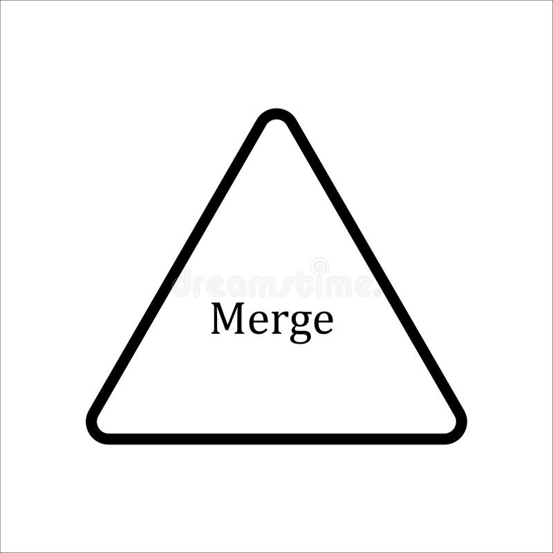 Merge symbols in flowchat stock vector. Illustration of choice - 384021529