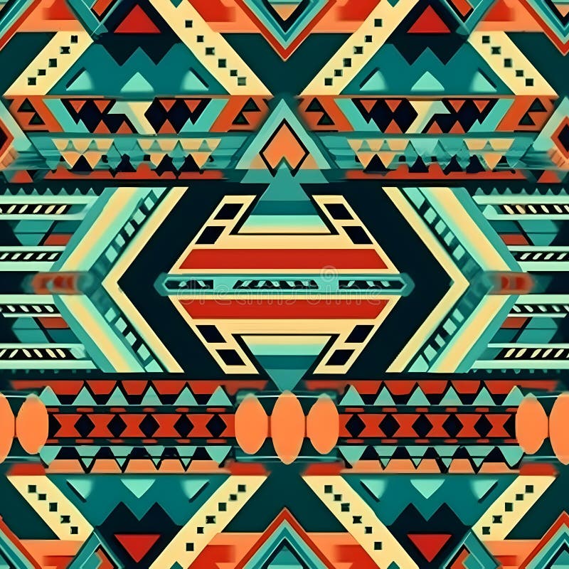 Merge Traditions with Seamless Aztec Patterns Stock Illustration ...